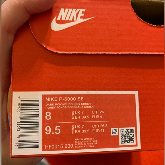 Nike | Shoes | Nib Nike P600 Dark Ponyburganndy Crush Mens 8 Womens 95 ...